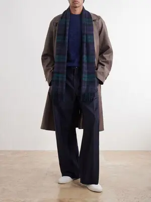 Johnstons Of Elgin Checked Cashmere Scarf