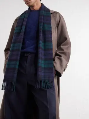 Johnstons Of Elgin Checked Cashmere Scarf