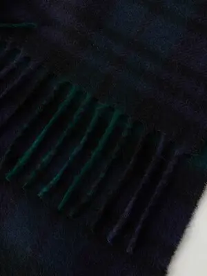 Johnstons Of Elgin Checked Cashmere Scarf