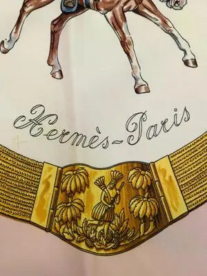 Hermès 1990-2010 Pampa Silk Scarf 90 Scarves - Pink