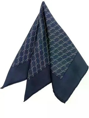 Hermès 1980-1990 Printed Pocket Square Silk Scarf Scarves