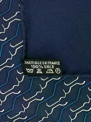 Hermès 1980-1990 Printed Pocket Square Silk Scarf Scarves