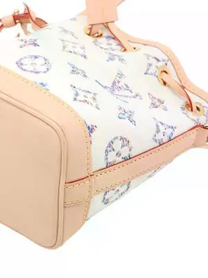 LOUIS VUITTON 2021-2026 Monogram Jacquard Nano Noe Bucket Bag - White