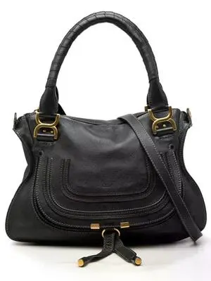 Chloé 2012 Medium Leather Marcie Satchel - Black