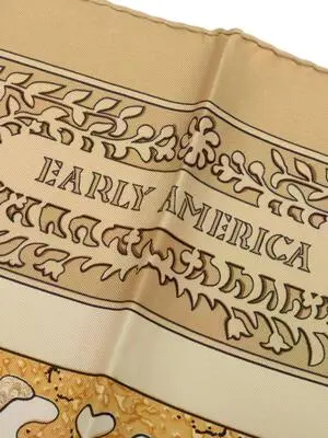 Hermès 20th Century Early America Silk Scarf 90 Scarves - Neutrals