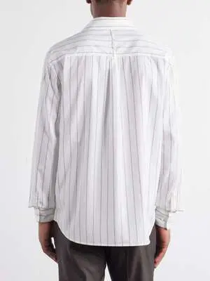 Mr P. Striped Cotton And Silk-blend Shirt