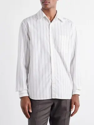 Mr P. Striped Cotton And Silk-blend Shirt