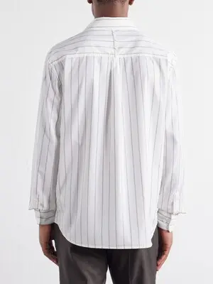 Mr P. Striped Cotton And Silk-blend Shirt