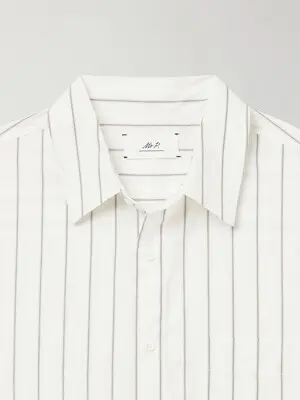 Mr P. Striped Cotton And Silk-blend Shirt