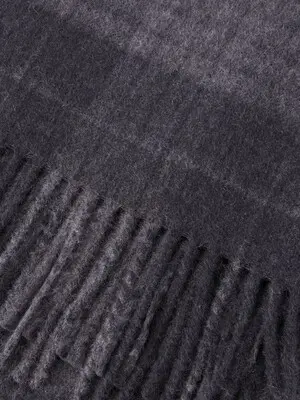 Johnstons Of Elgin Glamis Fringed Checked Cashmere Scarf