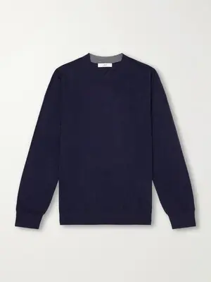 Mr P. Cashmere And Silk-blend Sweater - Blue