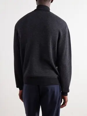 Frescobol Carioca Heitor Merino Wool Half-zip Sweater