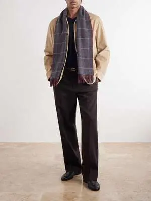 Johnstons Of Elgin Urquhart Checked Cashmere Scarf
