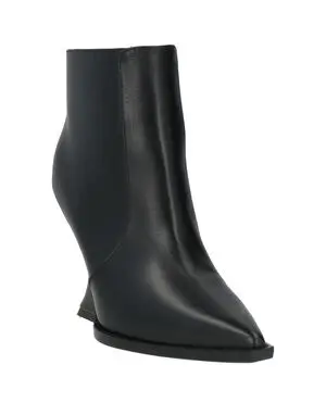 Alberta Ferretti Ankle Boots Brick Size Leather - Black