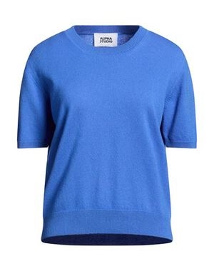 Alpha Studio Sweater Size Geelong Wool - Azure