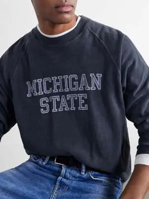 REMI RELIEF Michigan State Printed Cotton-jersey T-shirt