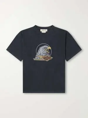 REMI RELIEF Davidson County Printed Cotton-jersey T-shirt - Black