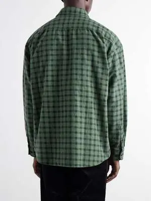 Visvim Langer Checked Brushed Cotton-canvas Shirt