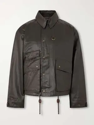 FRIZMWORKS Waxed-cotton Jacket - Brown