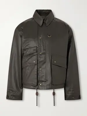 FRIZMWORKS Waxed-cotton Jacket - Brown