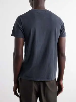 REMI RELIEF Laurel Ville Distressed Printed Cotton-jersey T-shirt