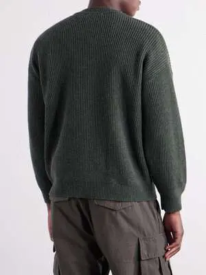 FRIZMWORKS Ribbed-knit Wool-blend Zip-up Cardigan