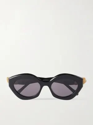 Loewe Coil Round-frame Acetate Sunglasses - Black