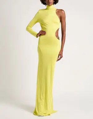 Elisabetta Franchi Red Carpet Maxi Dress Lime Size Viscose, Elastane - Green