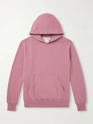 REMI RELIEF Cotton-fleece Hoodie - Red