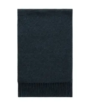Johnstons Of Elgin Fringed Cashmere Scarf - Blue