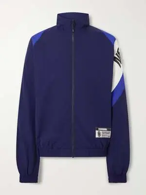 NEIGHBORHOOD Logo-print Colour-block Taffeta Track Jacket - Navy