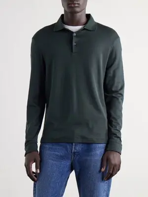 Mr P. Woven Polo Shirt - Green