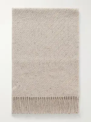 Johnstons Of Elgin Fringed Cashmere Scarf - Neutrals