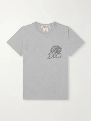 REMI RELIEF Davis Printed Cotton-jersey T-shirt - Gray