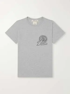 REMI RELIEF Davis Printed Cotton-jersey T-shirt - Light Gray