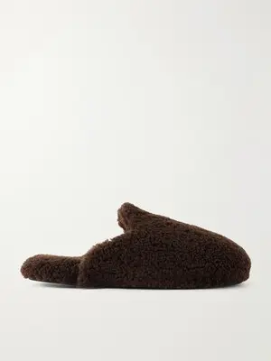 TEKLA Shearling Slippers - Brown