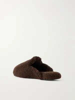 TEKLA Shearling Slippers - Brown