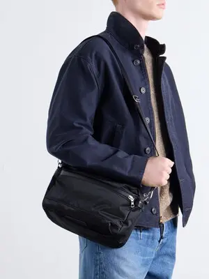 MASTER-PIECE CO Proress Leather-trimmed Twill Messenger Bag