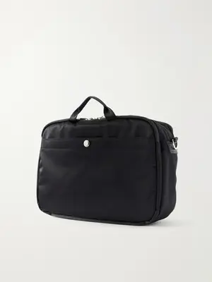 MASTER-PIECE CO Proress Leather-trimmed Twill Messenger Bag