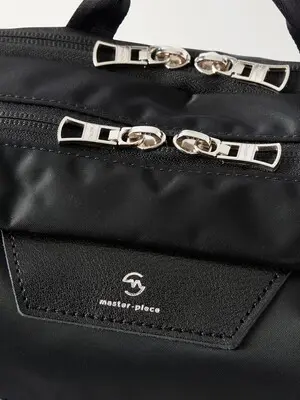 MASTER-PIECE CO Proress Leather-trimmed Twill Messenger Bag