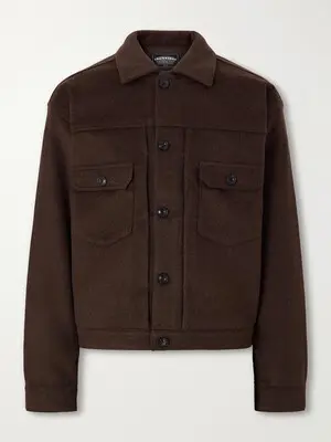 FRIZMWORKS Brushed Wool-blend Jacket - Brown
