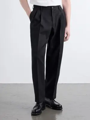 NEIGHBORHOOD Tapered Pleated Twill Trousers