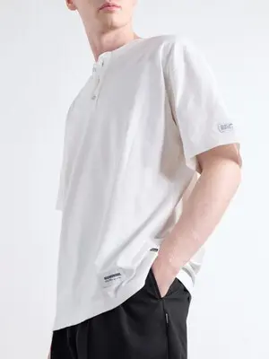 NEIGHBORHOOD Cotton-jersey Henley T-shirt