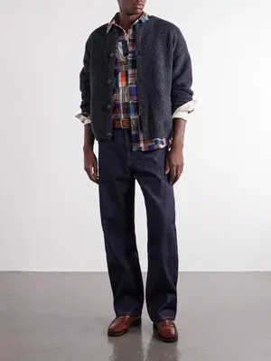 FRIZMWORKS Patchwork Checked Cotton Shirt