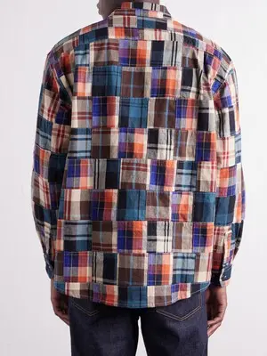 FRIZMWORKS Patchwork Checked Cotton Shirt