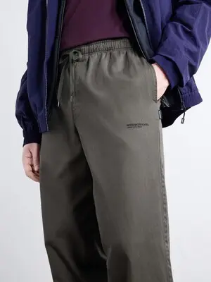 NEIGHBORHOOD Straight-leg Logo-detailed Cotton-twill Drawstring Sweatpants