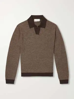 Frescobol Carioca Orlando Merino Wool Polo Shirt - Brown