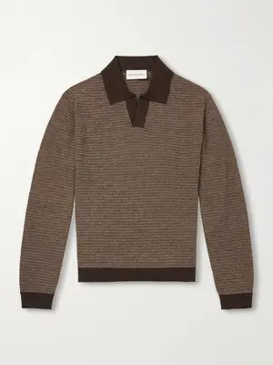 Frescobol Carioca Orlando Merino Wool Polo Shirt - Brown