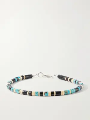 PEYOTE BIRD Yellowstone Sterling Silver Multi-stone Bracelet - Blue