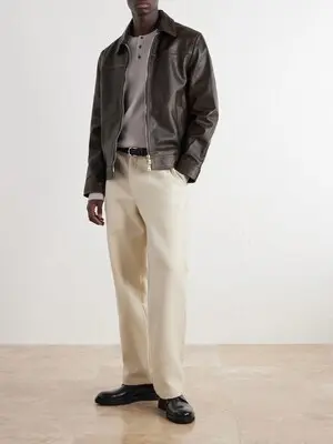 Mr P. Distressed Leather Jacket
